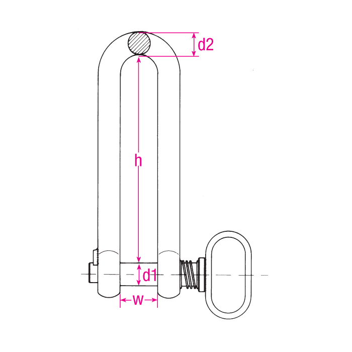 Sheet Pile Shackle 5.000kg Dee shackle for 256,66