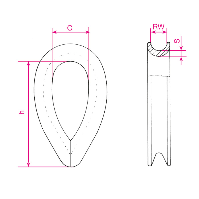 Thimble EN 13411-1 NG 48,0 Steel for 279,34