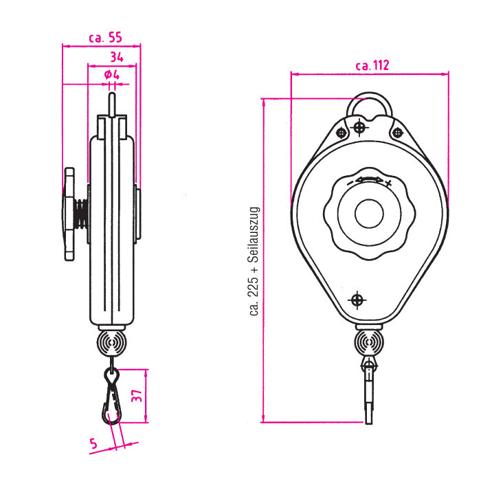 Federzug 5200 1 - 2kg 2m Ø2mm Polyamid für 38,40